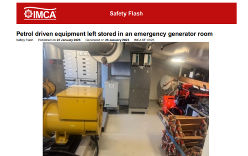 Step Change in Safety | IMCA: Umbilical support frame made contact…